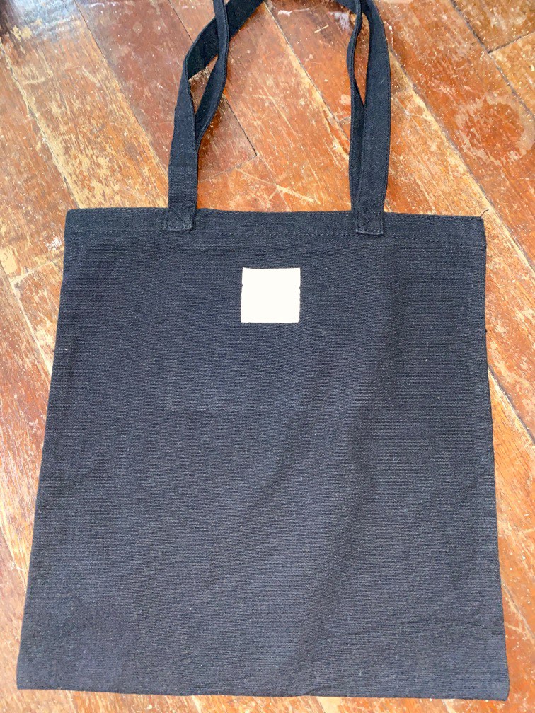 Plain Black Tote Bag, Women's Fashion, Bags & Wallets, Tote Bags on ...