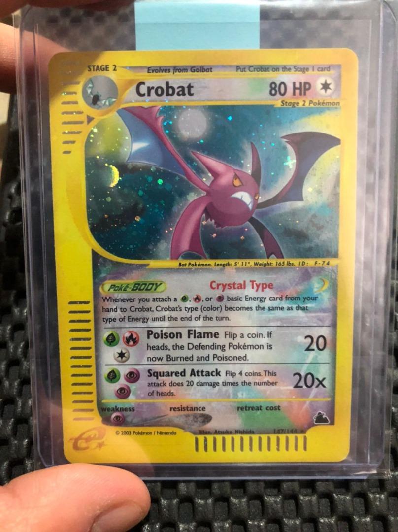 Pokemon Crystal Crobat Skyridge 147/144, Hobbies & Toys, Toys & Games ...