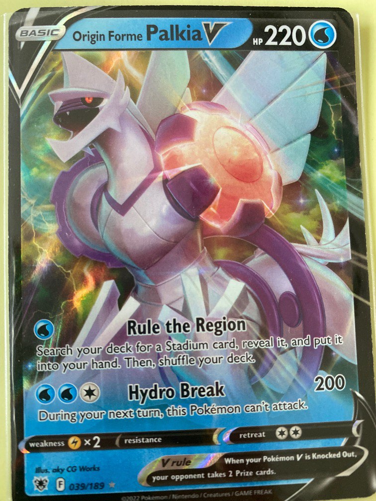 Pokémon card (Origin forme Palkia V), Hobbies & Toys, Toys & Games on ...
