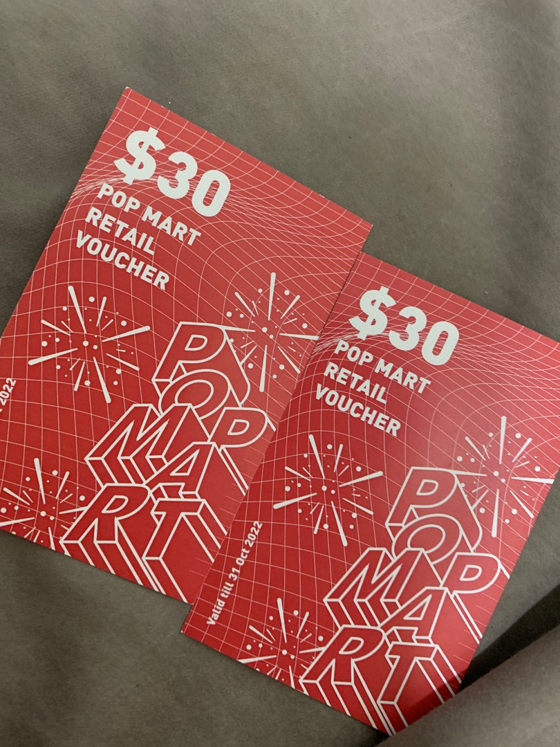 Popmart voucher, Tickets & Vouchers, Vouchers on Carousell