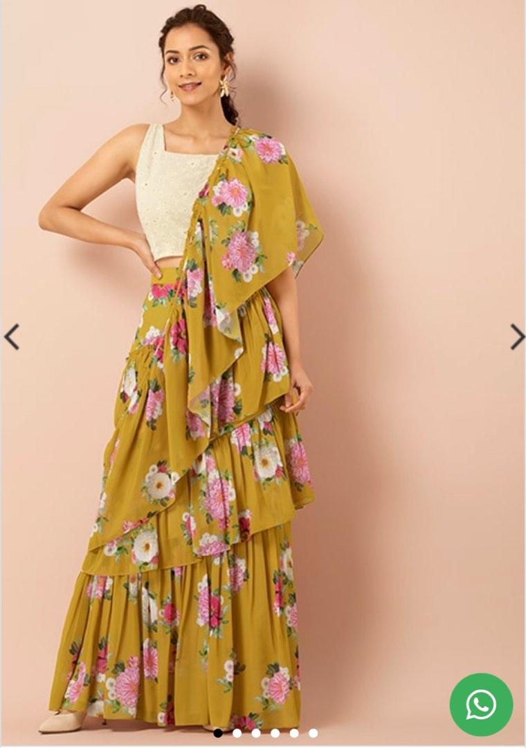 Pre stiched sari from house of indya, Women's Fashion, Dresses & Sets ...