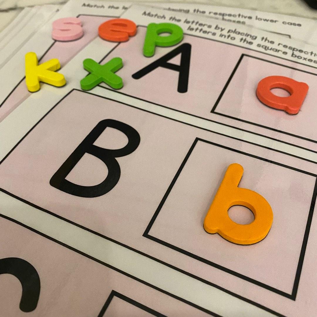 Preschool Upper & Lower Case Matching Acitivty, Hobbies & Toys, Toys ...