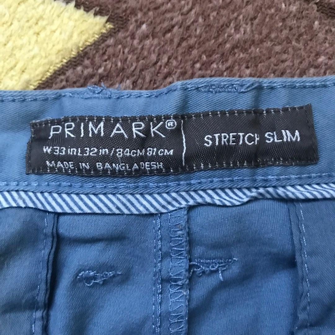 Primark Denim Co. Chino Pants Button Fly Closure Slim Cut from USA, Men's Fashion, Bottoms ...