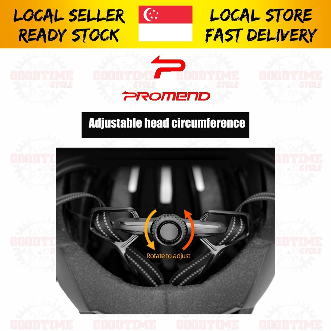 Promend Bicycle Lightweight Safety Helmet With Magnetic Visor And Rear ...
