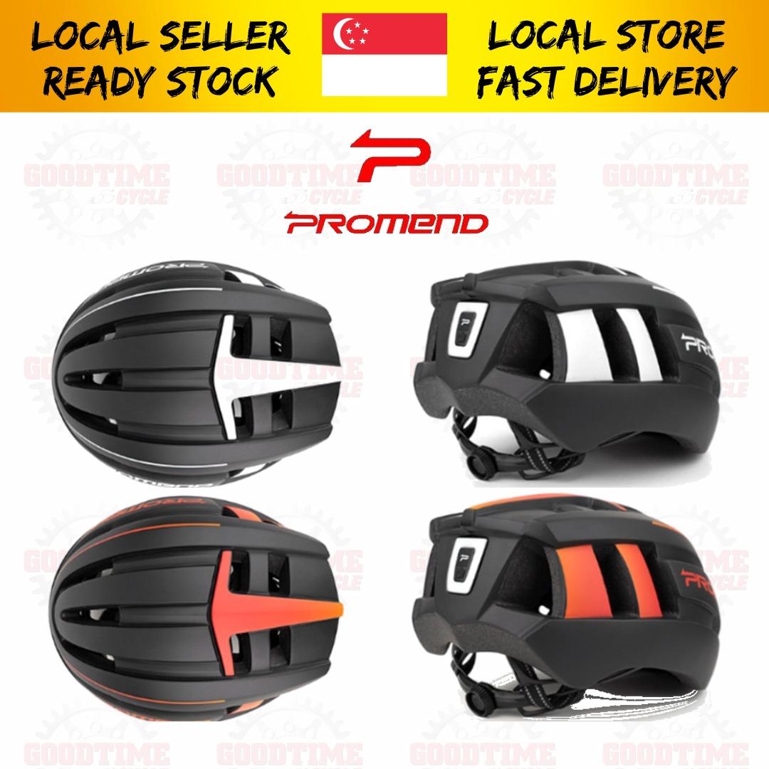 Promend Bicycle Lightweight Safety Helmet With Magnetic Visor And Rear ...