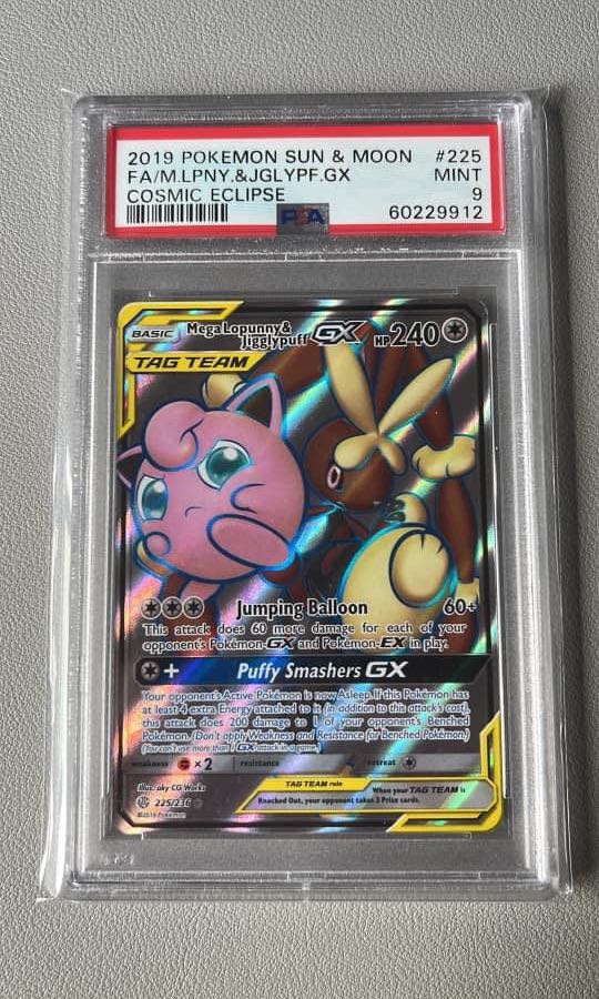 psa 9 mega lopunny& jigglypuff gx full art, Hobbies & Toys, Toys ...