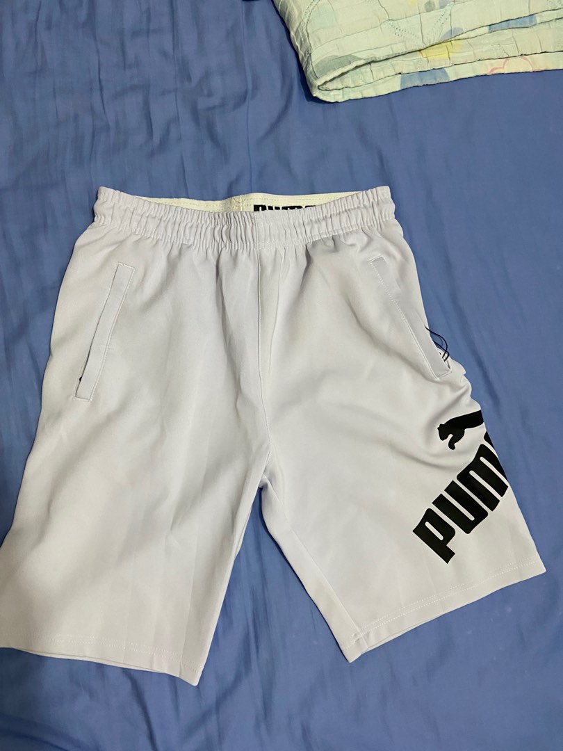 Puma White Shorts, Men's Fashion, Activewear on Carousell