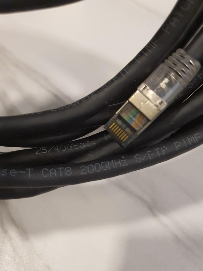 PVC casing Cat 8 LAN cable (2 ghz), Computers & Tech, Parts ...