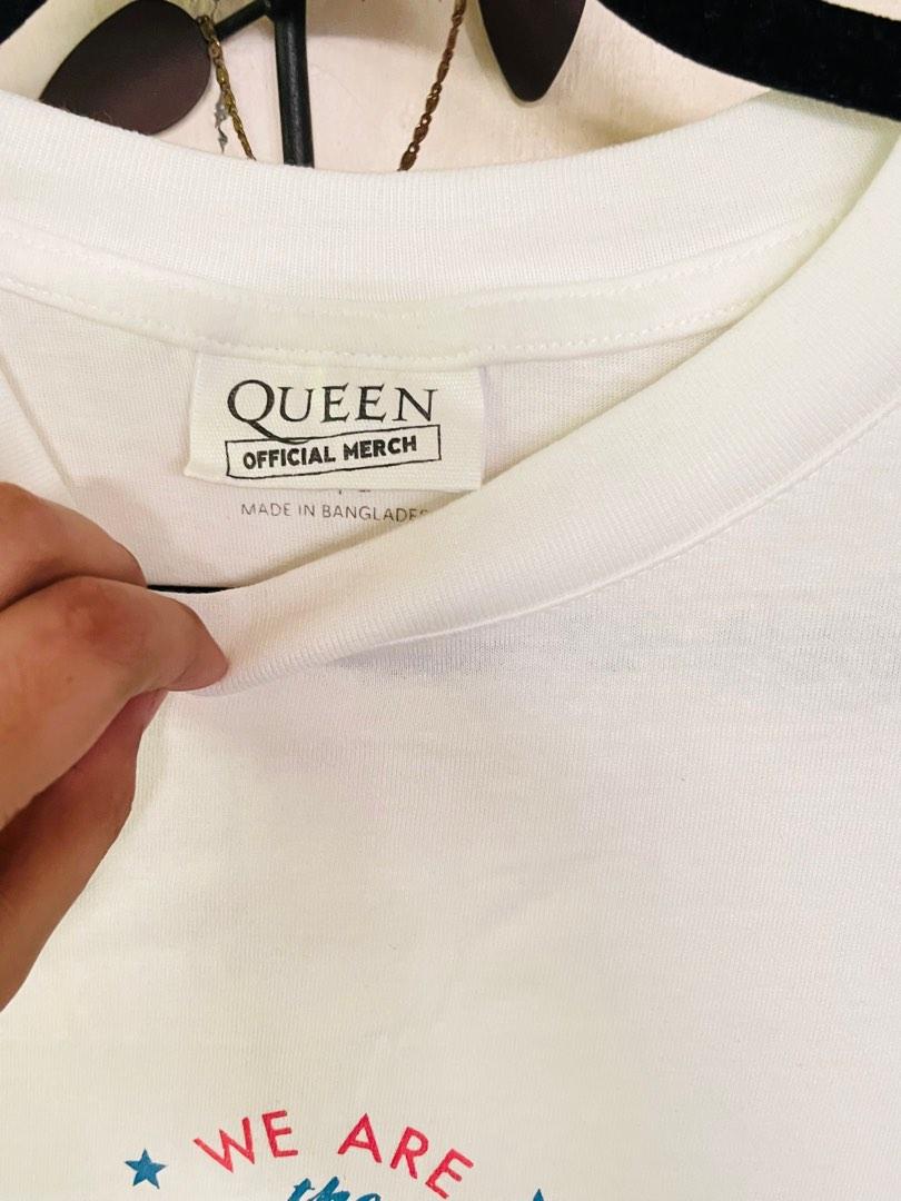 Queen Band merch we are the Champions White Tshirt, Men's Fashion, Tops ...