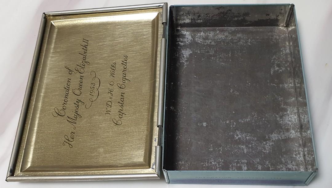 Queen Elizabeth II Coronation Souvenir Cigarette Tin Box : Almost mint ...