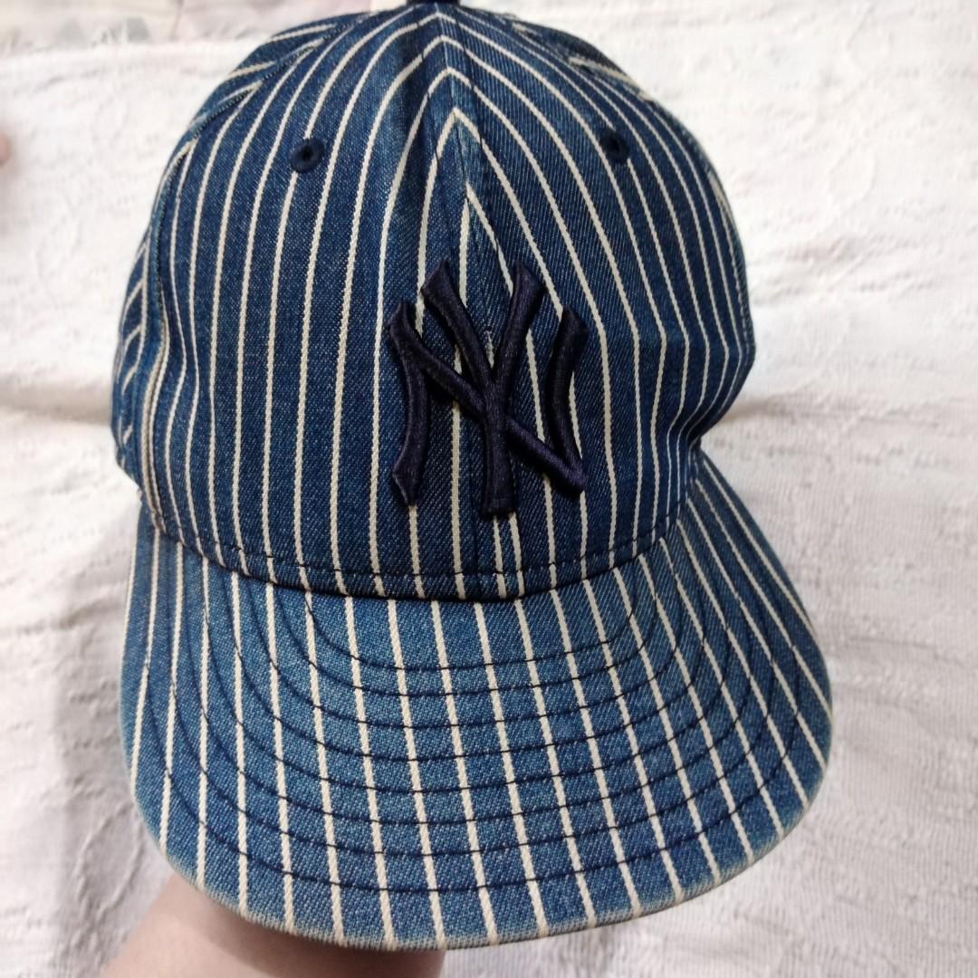 Rare New Era 59Fifty Denim Engineered Stripe New York Yankees Fitted (7 ...