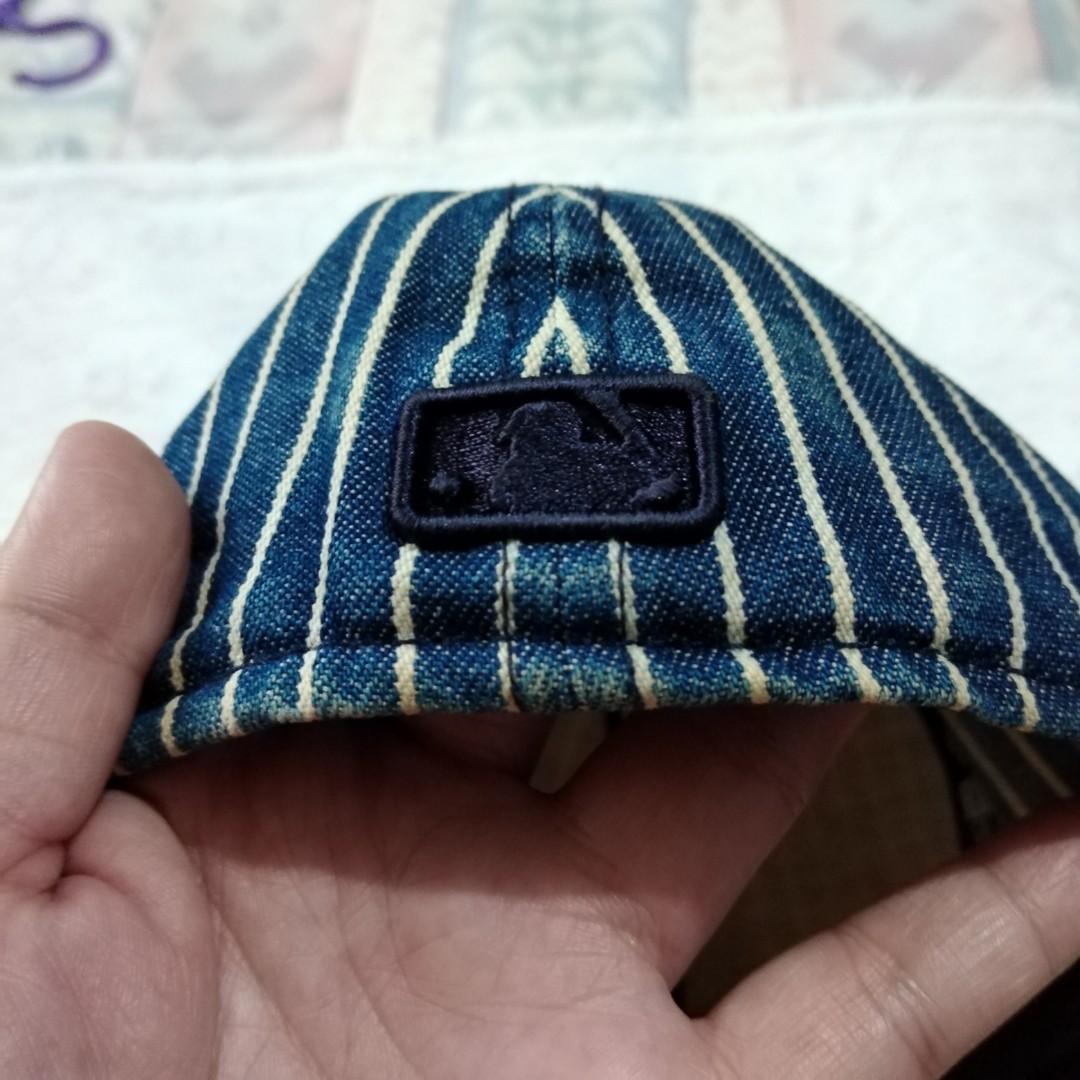 Rare New Era 59Fifty Denim Engineered Stripe New York Yankees Fitted (7 ...