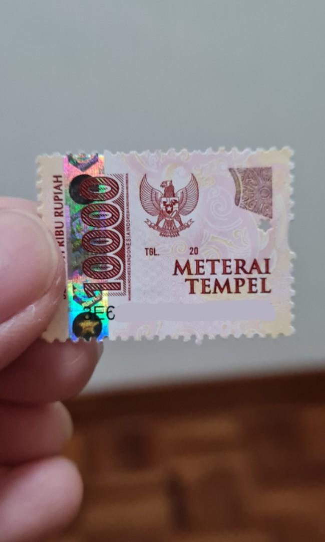 Ready SG - 10,000 Indonesia Materai (Duty Stamp), Hobbies & Toys ...