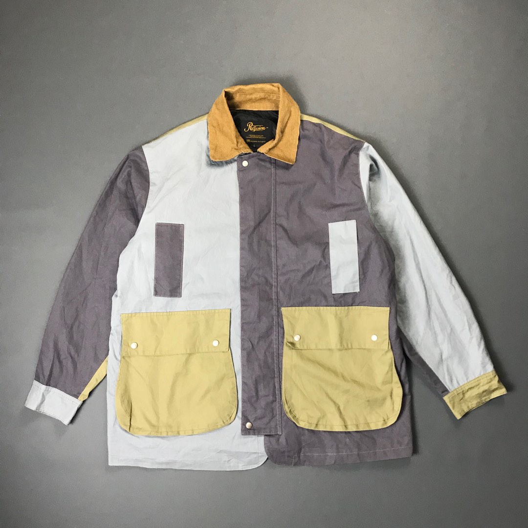 Refusion - Colorblock Workwear Jacket, Men's Fashion, Coats, Jackets ...