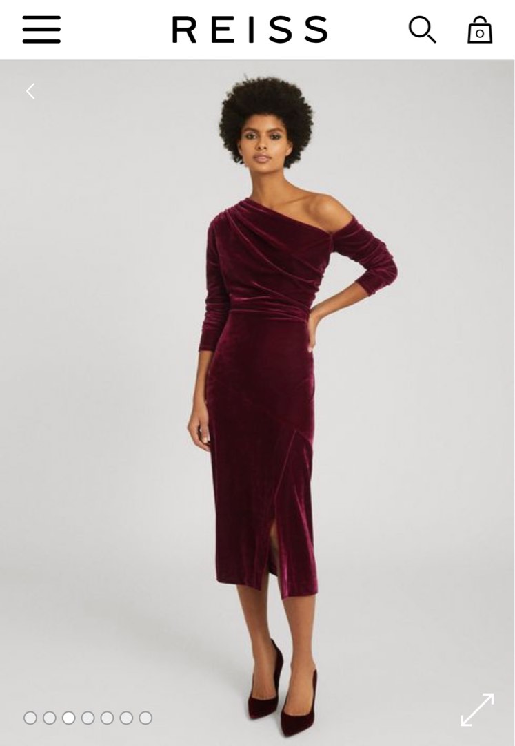 Reiss Bella Wine Velvet Dress Bmwt 8 Womens Fashion Dresses And Sets