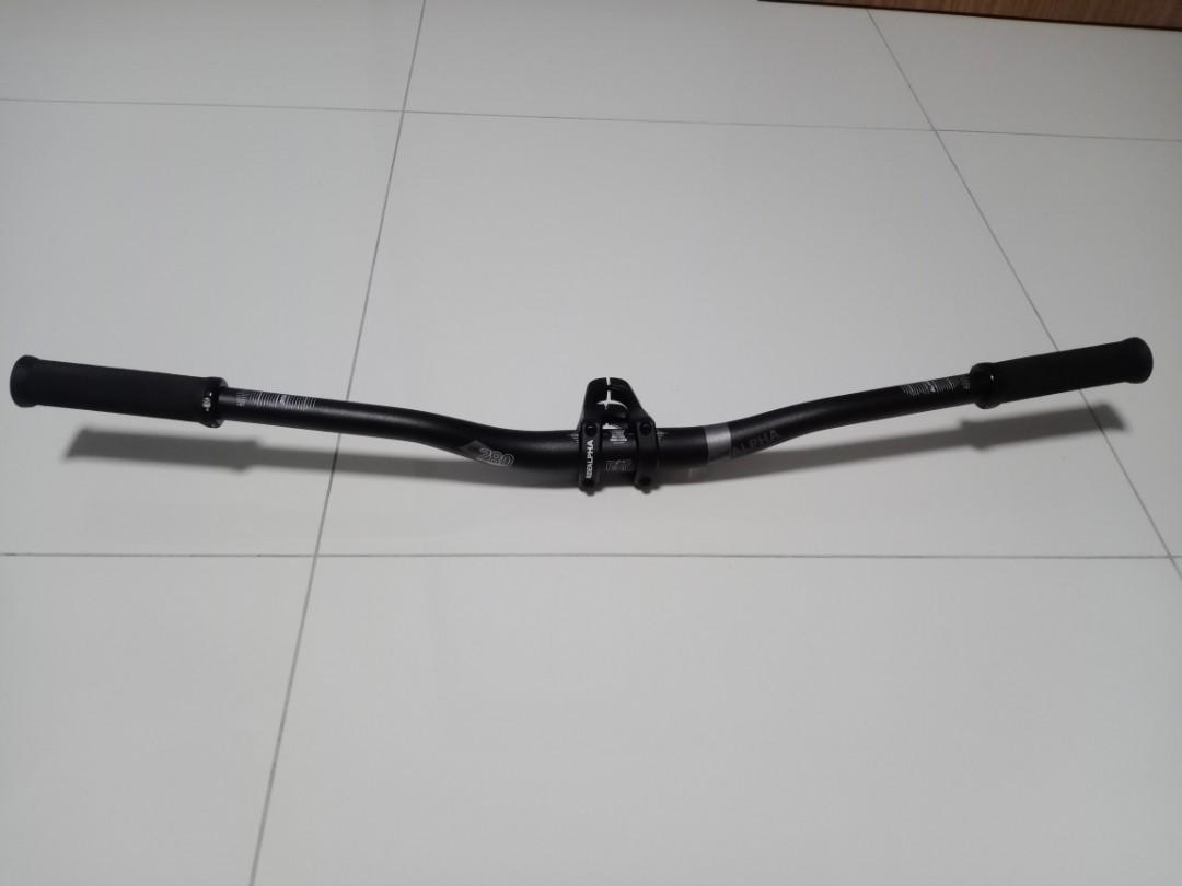 Ride Alpha handlebar, stem and grips (Commencal house brand), Sports ...