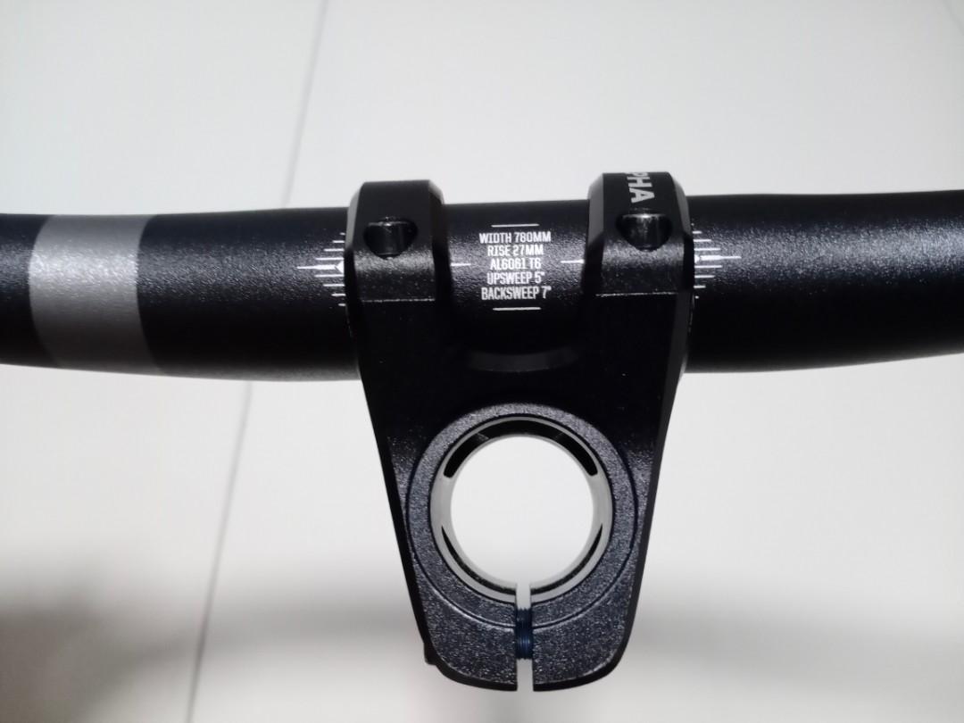 Ride Alpha handlebar, stem and grips (Commencal house brand), Sports ...