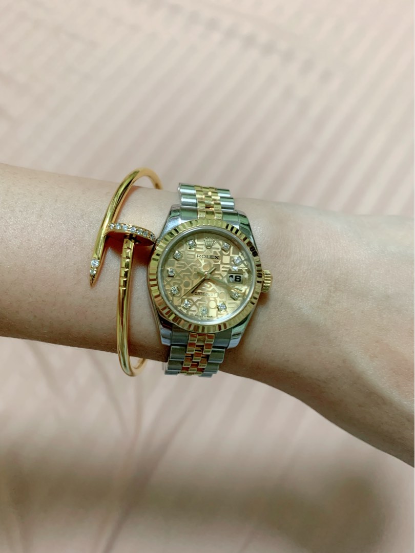 Rolex with Diamonds super jubilee, Women's Fashion, Watches ...