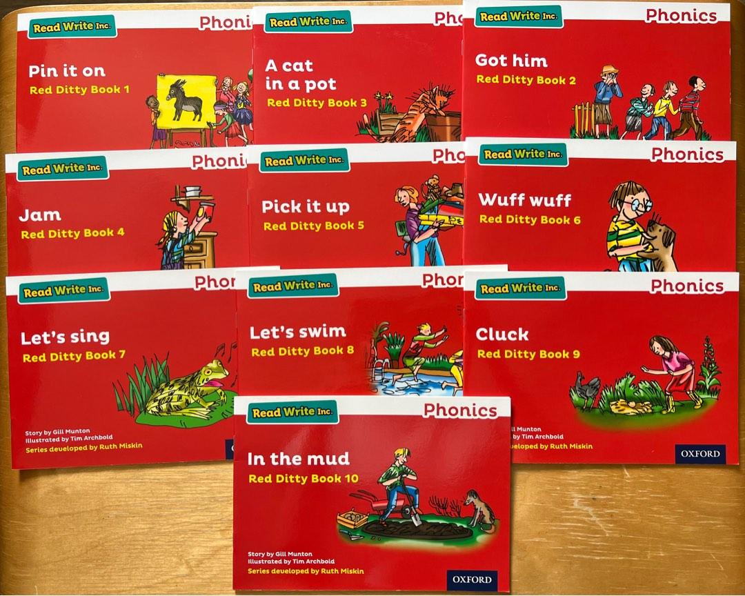 RWI Phonics Red Ditty Book 1-10, 興趣及遊戲, 書本 & 文具, 小朋友書 on Carousell