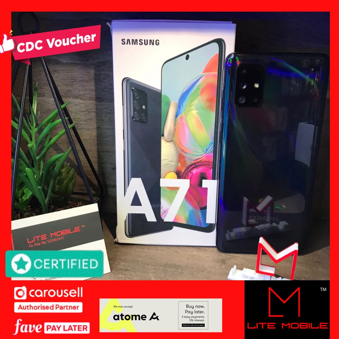 Samsung A71 128GB | Black | Export set | 4GB Ram + 128GB #3502, Mobile ...