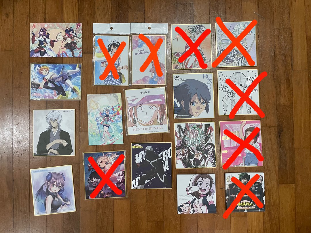 Shikishi/artboard; monster strike, couple of cuckoos, fate ...