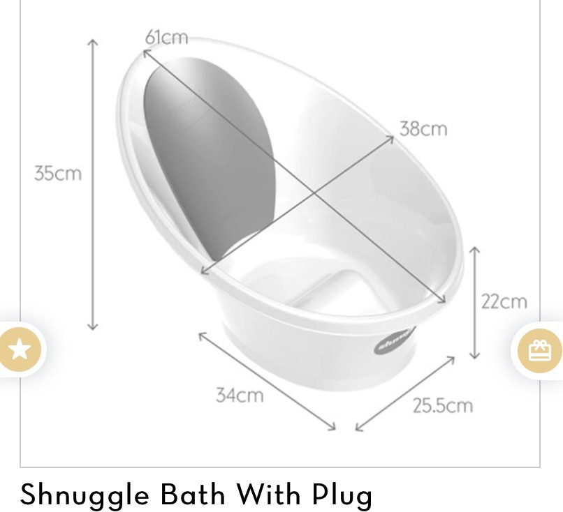 Shnuggle Bath with Plug + Folding Bath Stand, Babies & Kids, Bathing ...