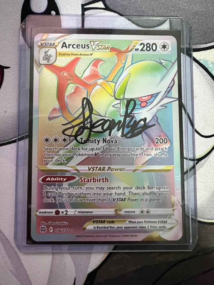 Signed Arceus v star hyper rare -brilliant stars pokemon tcg, Hobbies ...
