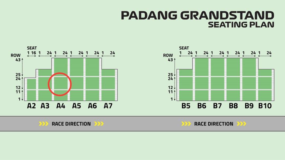 (OPEN TO NEGO) Singapore GP F1 Padang Grandstand tickets, Tickets ...