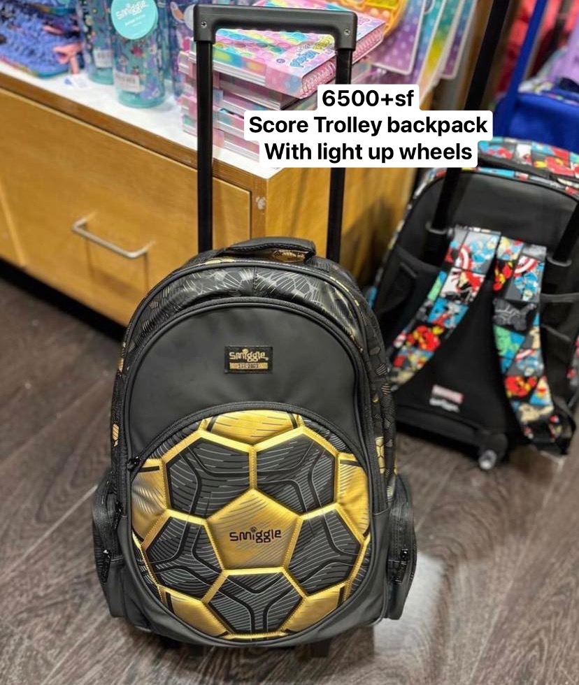 Smiggle trolley backpack boys and girls, Babies & Kids, Babies & Kids ...