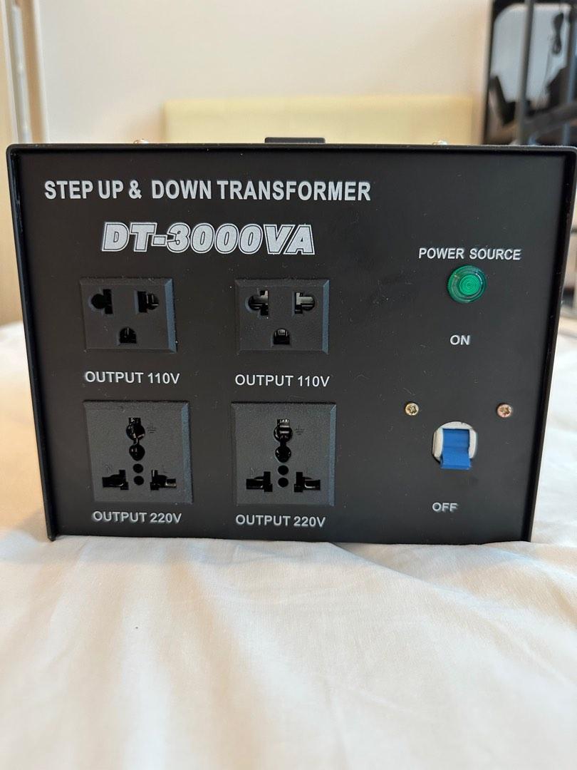 STEP UP & DOWN TRANSFORMER DT-3000VA, TV & Home Appliances, Electrical ...