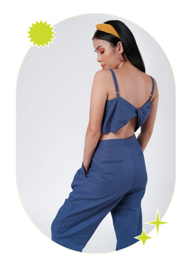 Sunki Schedule My Meeting Pants in Navy, Women's Fashion, Bottoms, Jeans on Carousell