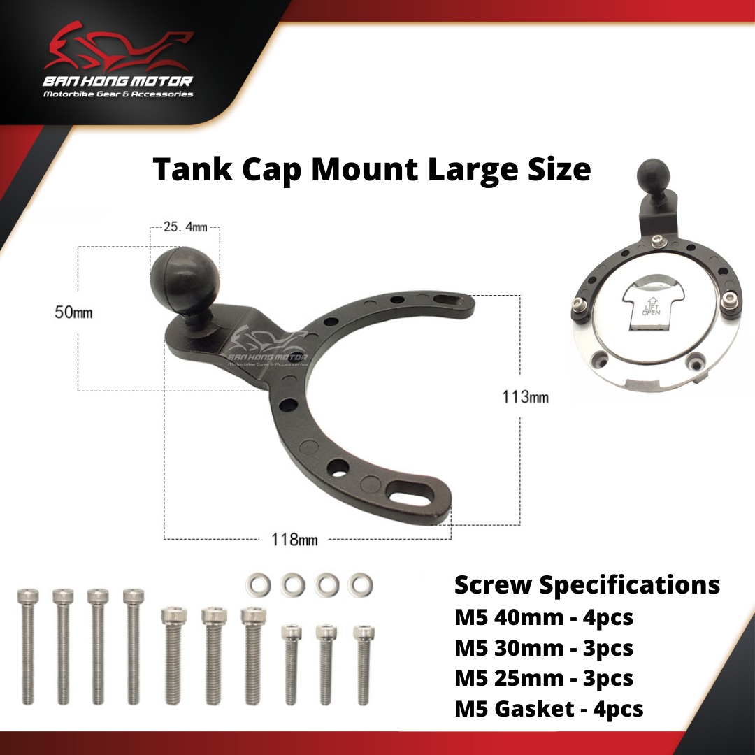 Tank Cap Mounting Go Pro Insta Phone Holder YAMAHA R1 R15 MT15 YZ1 ...