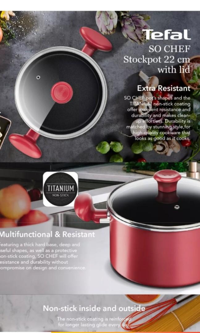 Tefal So Chef Stewpot with Lid (22cm, 4.5l), Furniture & Home Living, Kitchenware & Tableware ...
