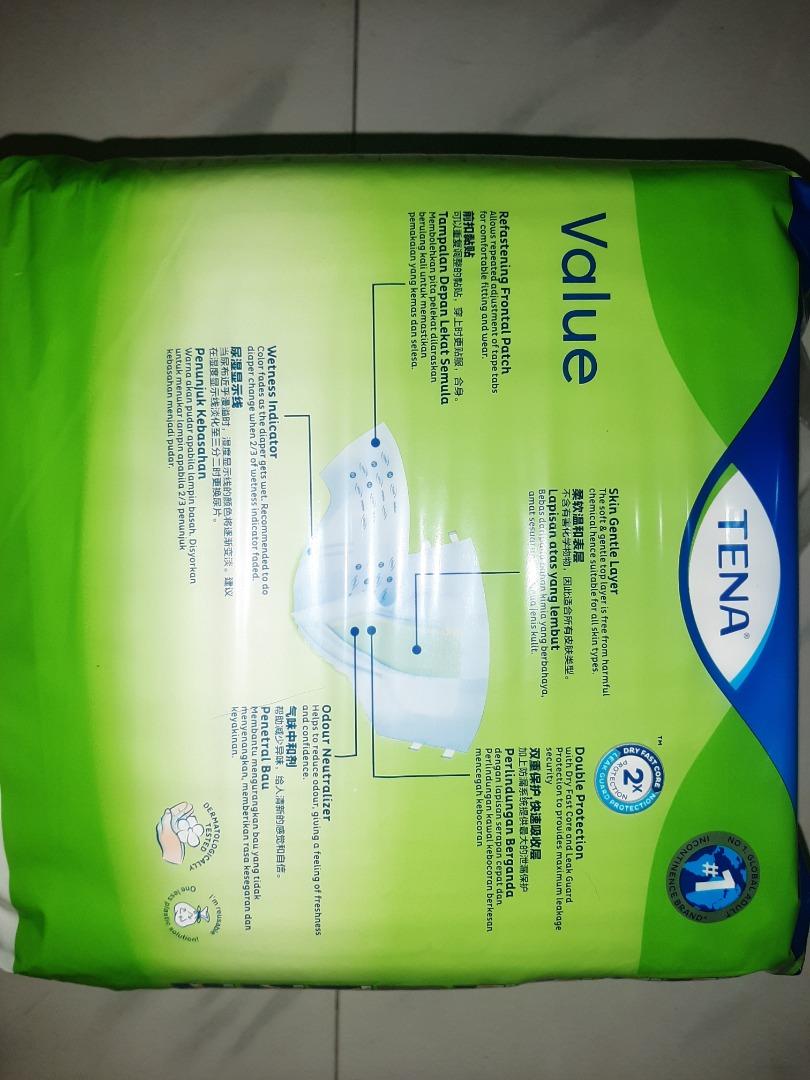 TENA Adult diaper M size, Health & Nutrition, Assistive & Rehabilatory Aids, Adult Incontinence ...