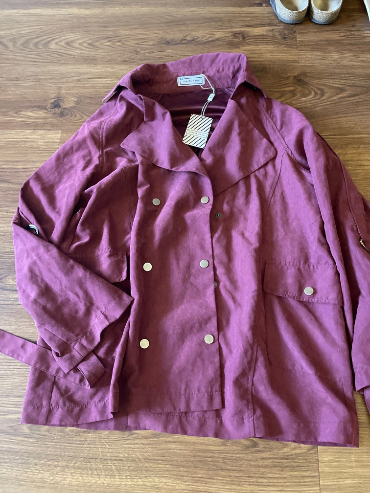 The Tinsel Rack parka in wine red, Women's Fashion, Coats, Jackets and ...