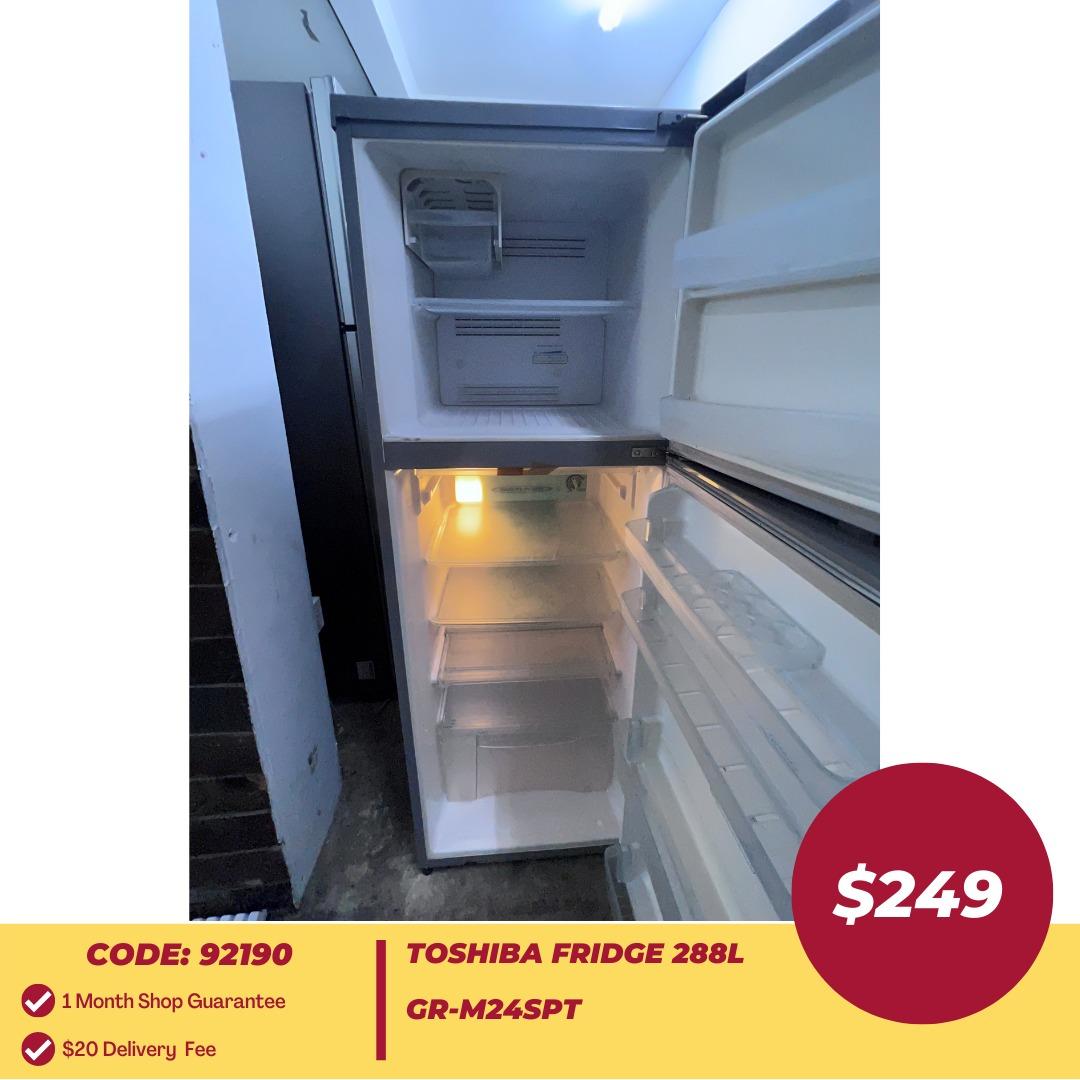 TOSHIBA Fridge 288L GR-M24SPT (92190), TV & Home Appliances, Kitchen ...
