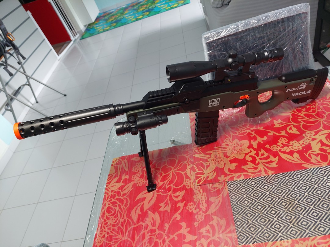 Toy Sniper Rifle Machine Gun soft blaster 73cm, Hobbies & Toys, Toys ...