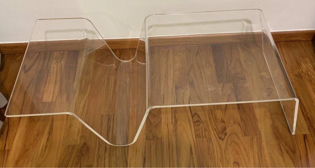 Transparent Bay window table / breakfast table in bed ,desktop display ...