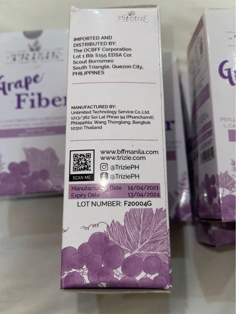 Trizie Grape Fiber 10 sachets, Health & Nutrition, Health Supplements ...
