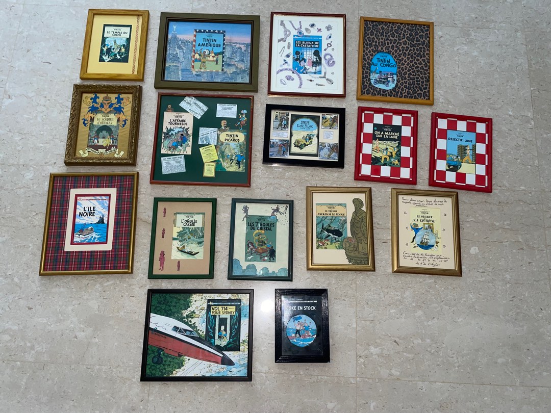 Unique Tintin album cover frames, Hobbies & Toys, Memorabilia ...