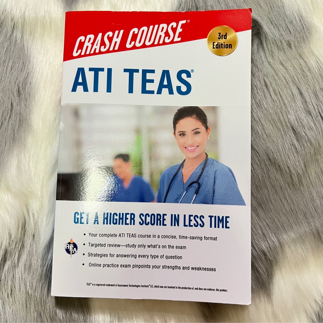 US BOUGHT BRAND NEW ATI TEAS Crash Course Textbook Nursing Review ...