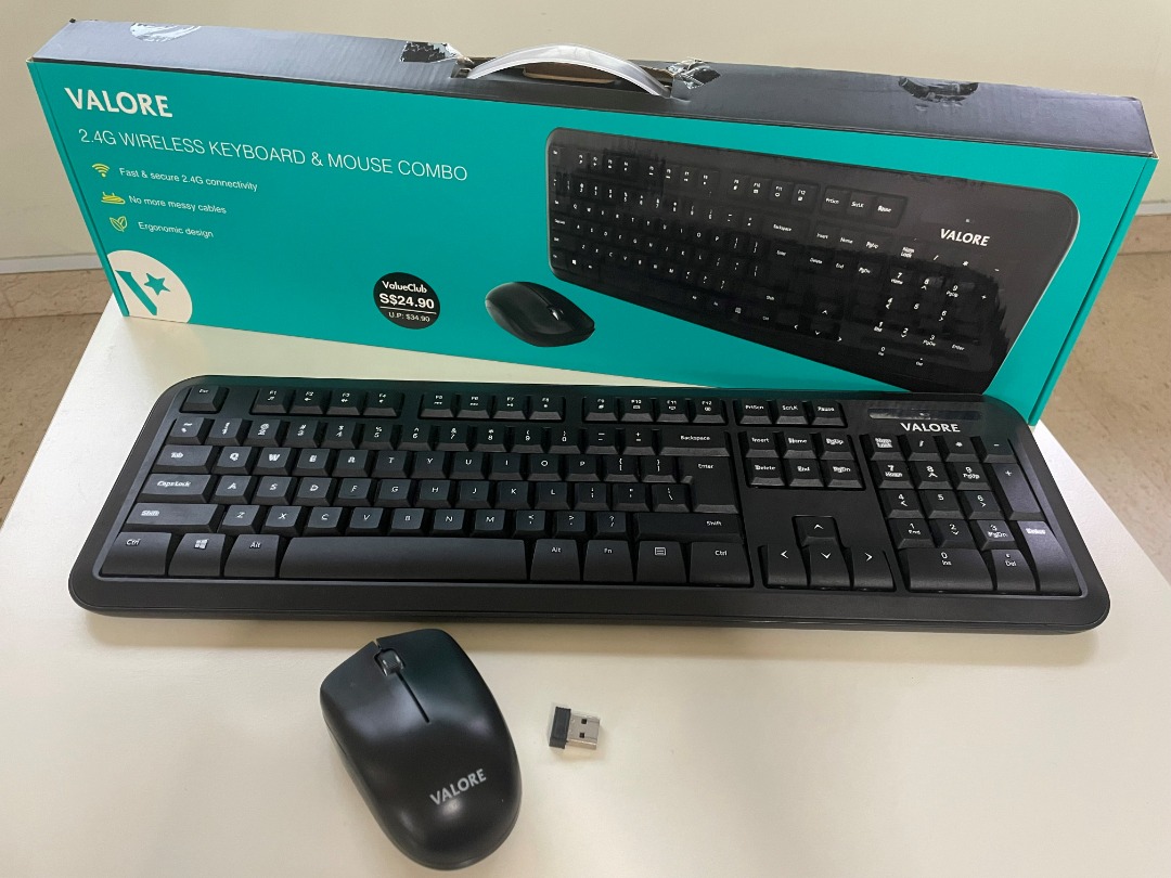 Valore 2.4G Wireless Keyboard & Mouse Combo, Computers & Tech, Parts ...