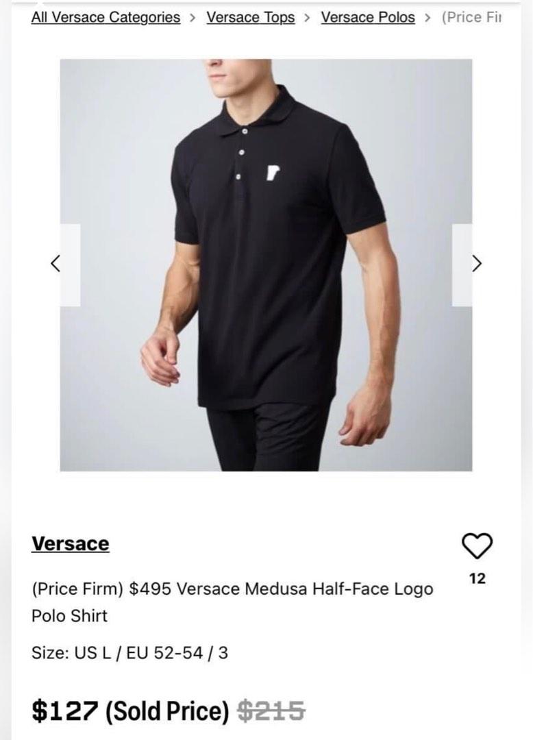 Versace half face logo, Men's Fashion, Tops & Sets, Tshirts & Polo ...