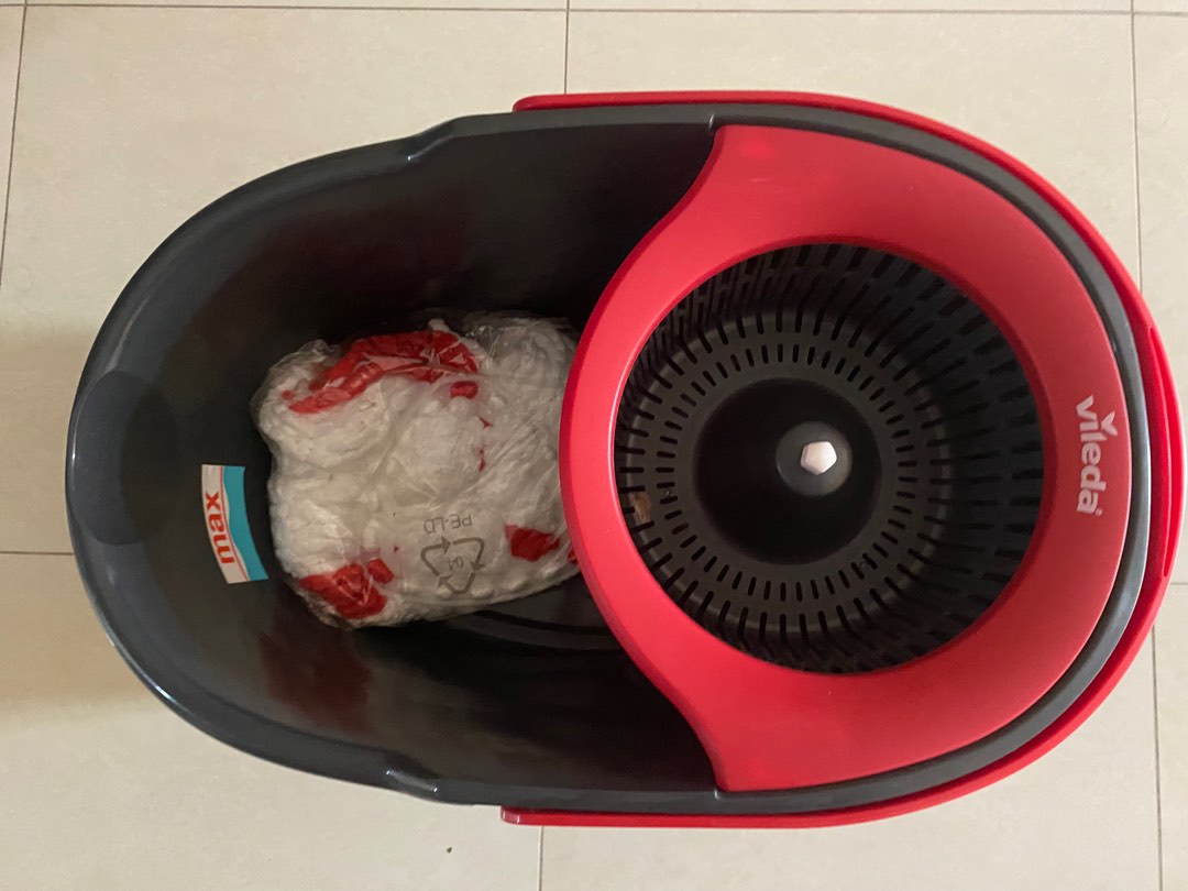 Vileda spin mop bucket & refill mop pad only, Furniture & Home Living ...