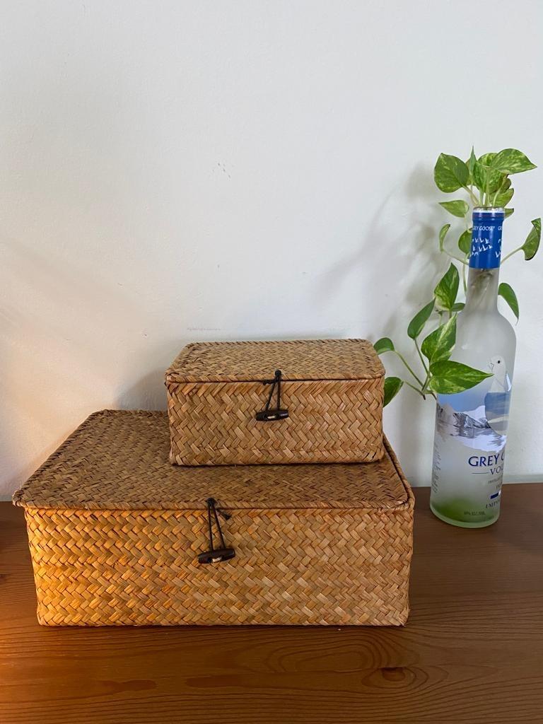 Woven Storage Boxes, Furniture & Home Living, Home Improvement ...