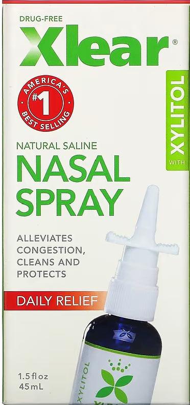 Xlear All Natural Saline Nasal Spray with Xylitol (Sinus Care), Health ...