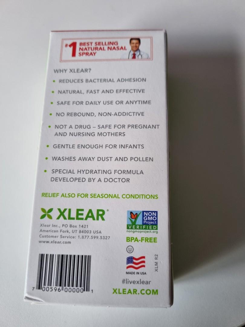 Xlear All Natural Saline Nasal Spray with Xylitol (Sinus Care), Health ...