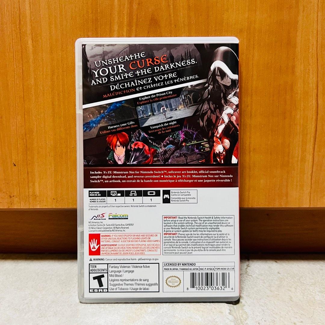 Ys IX: Monstrum Nox (US), Video Gaming, Video Games, Nintendo on Carousell