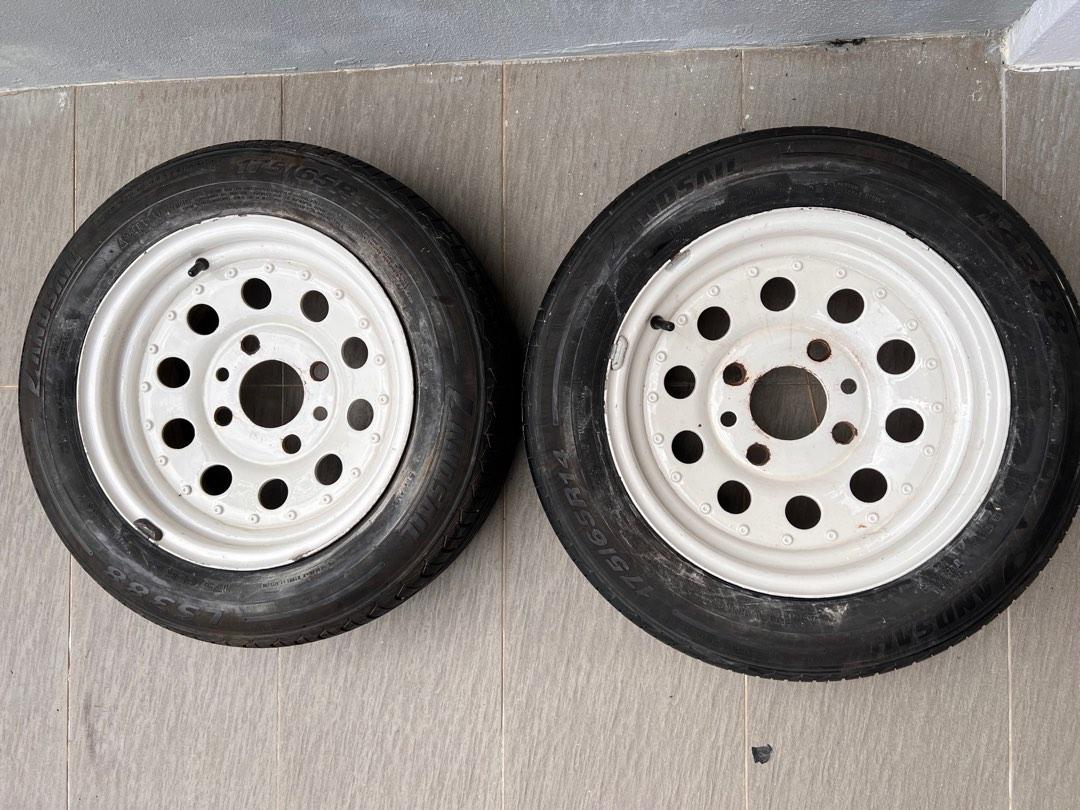 Volkswagen Beetle 14inch classic rims (besi) + tayar (PCD 130), Auto ...