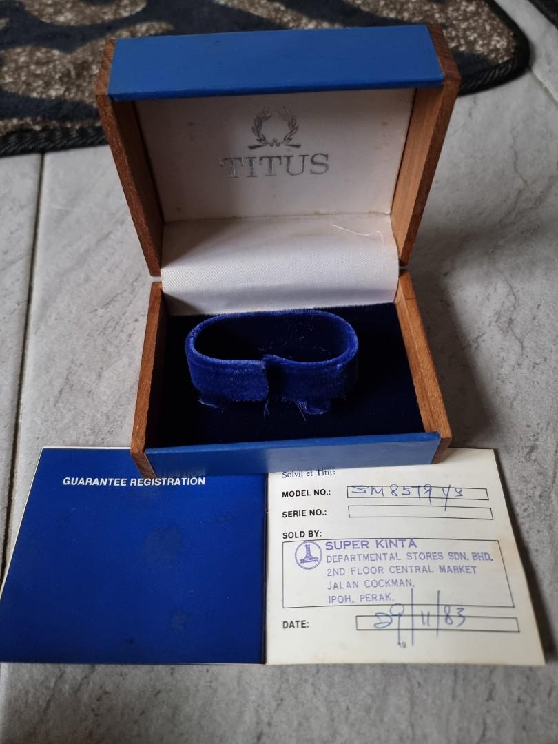1980S TITUS WATCH BOX titoni seiko rado omega, Men's Fashion, Watches ...